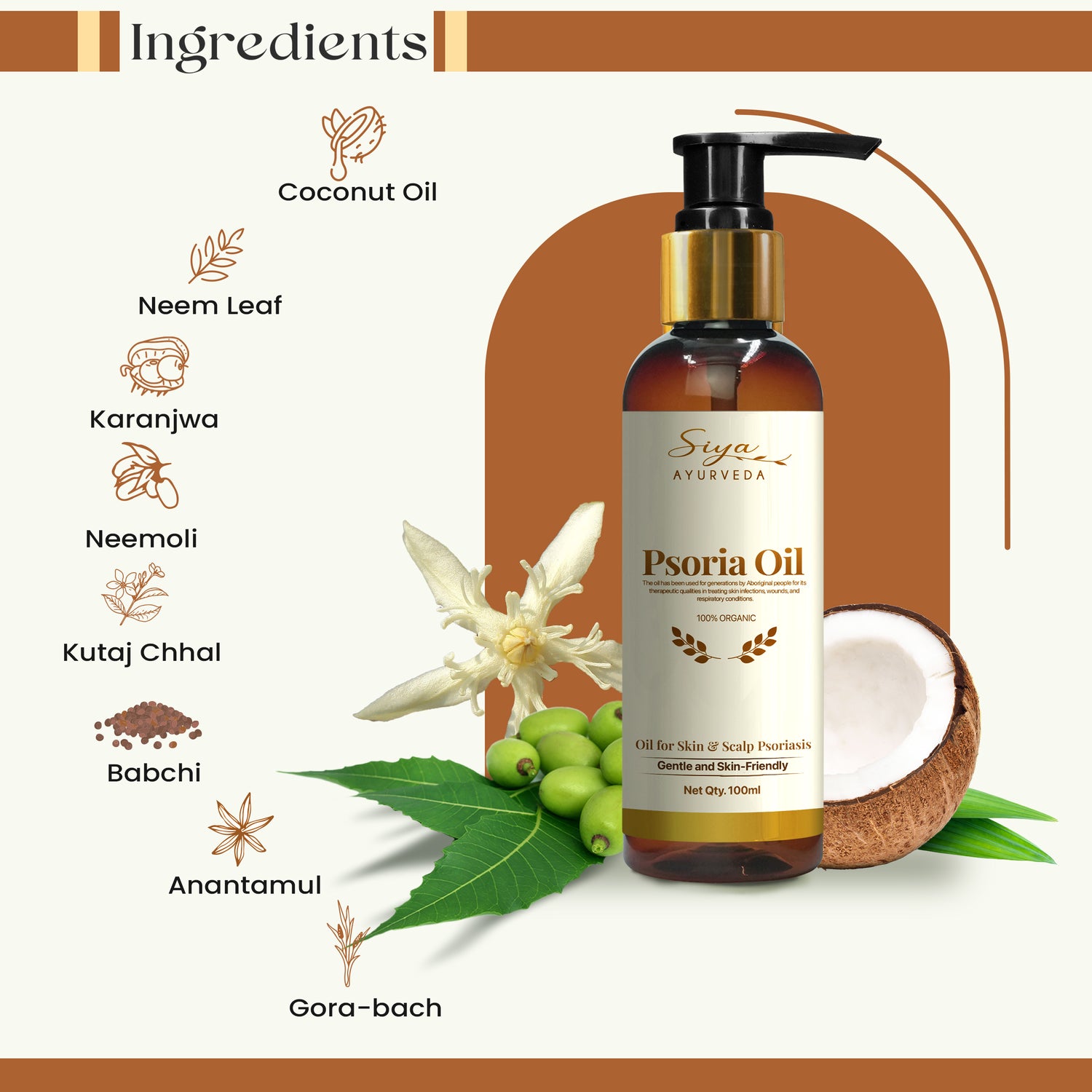 Siya Ayurveda Psoria Oil | Oil for Scalp and Full Body Psoriasis