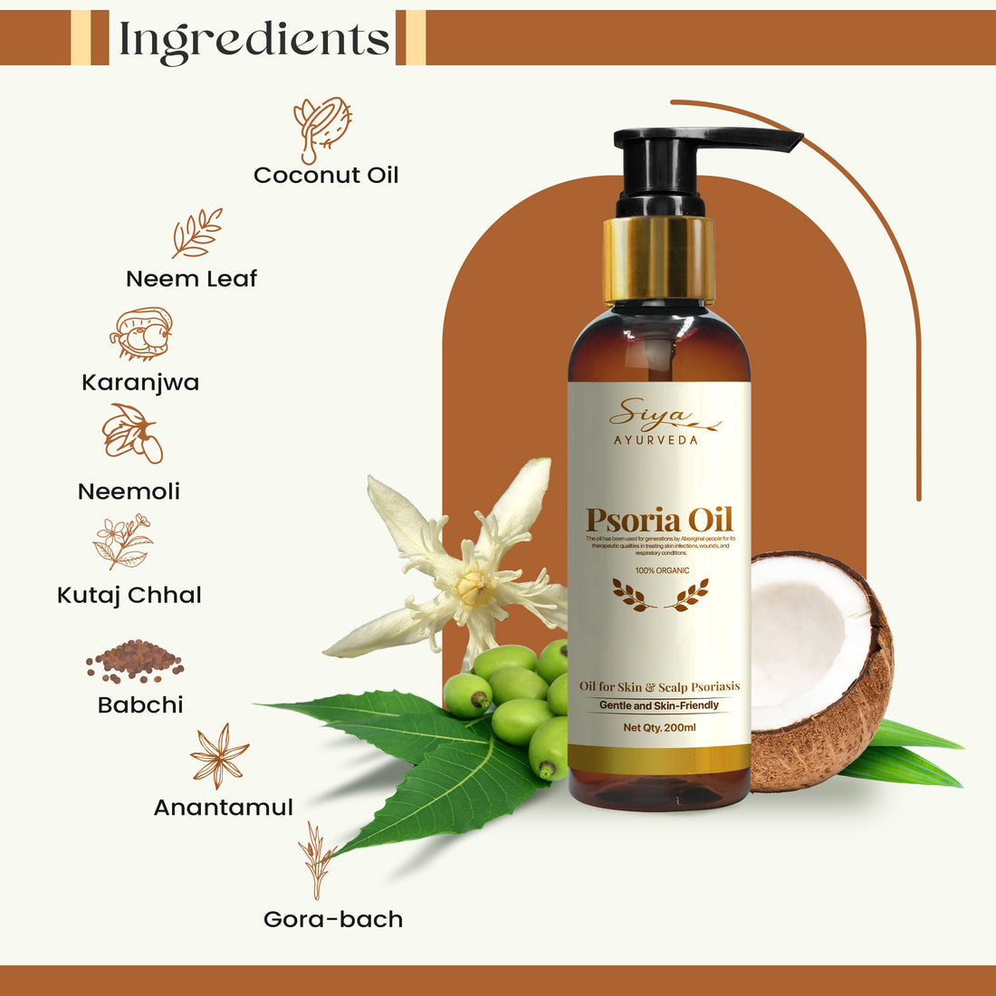 Siya Ayurveda Psoria Oil | Oil for Scalp and Full Body Psoriasis